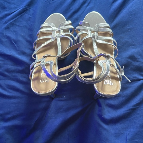 Brash | Shoes | Brash Silver Strappy Heels | Poshmark
